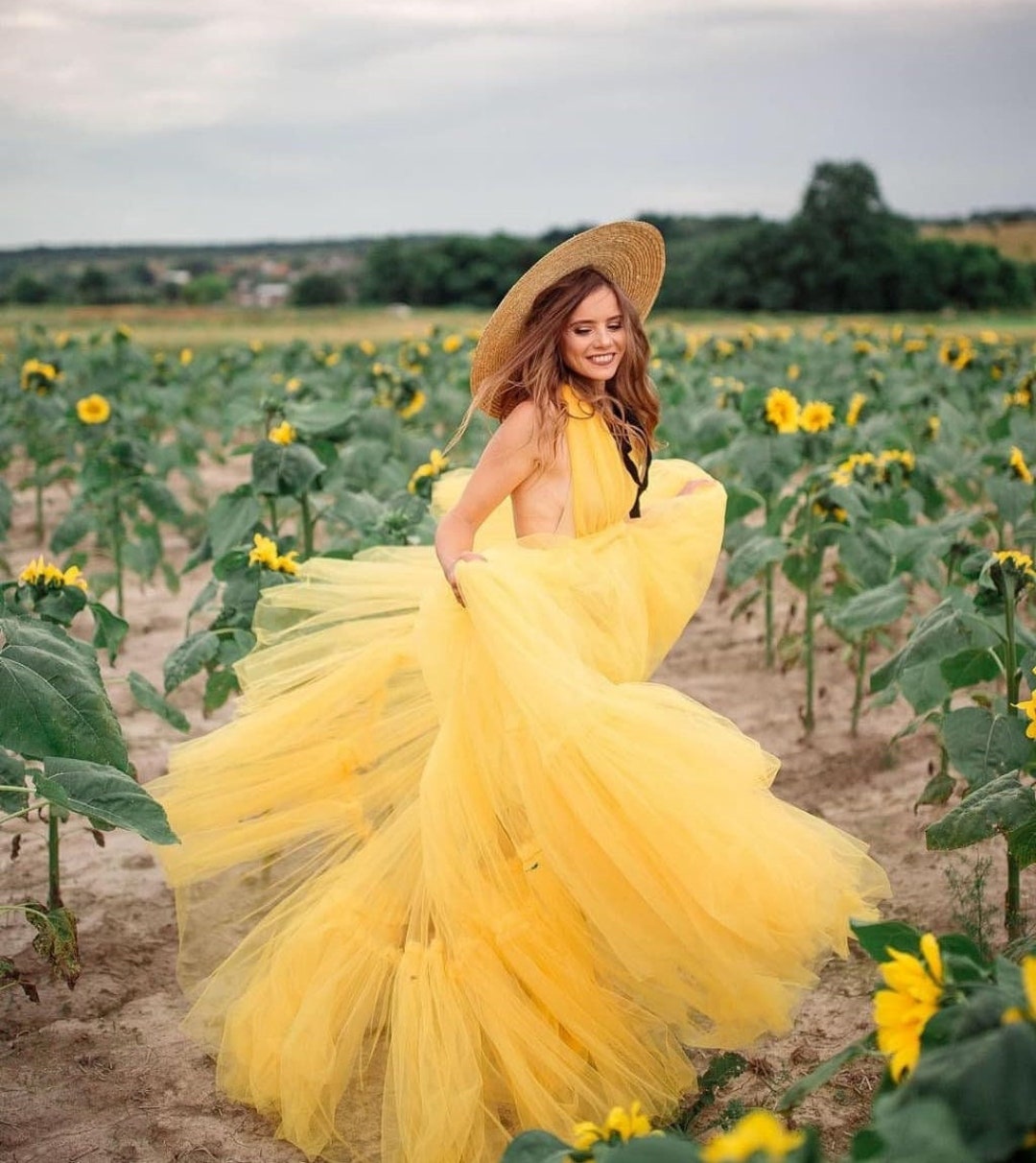 Yellow Backless Dress Maxi Evening Party Dress Beach Wedding - Etsy