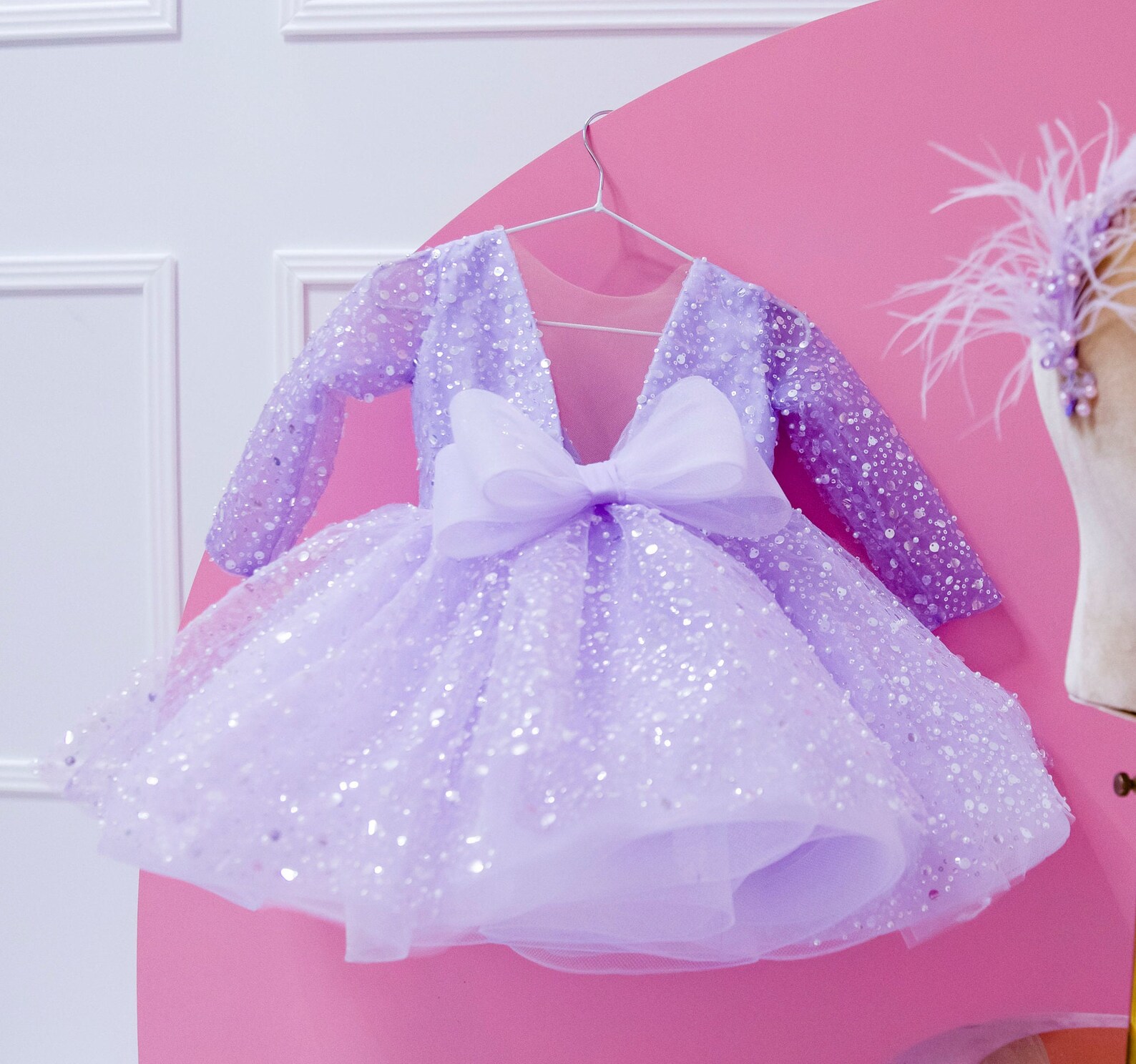 Lilac Birthday Girl Dress Flower Girl Dress Tutu Toddler - Etsy