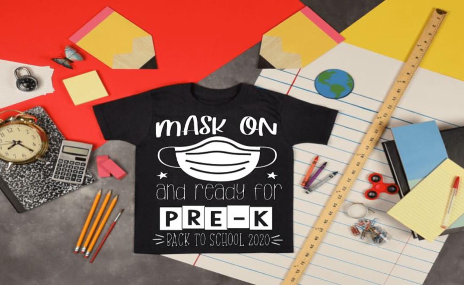 Mask on and Ready for Pre-k Svg Back to School Svg Pre K | Etsy