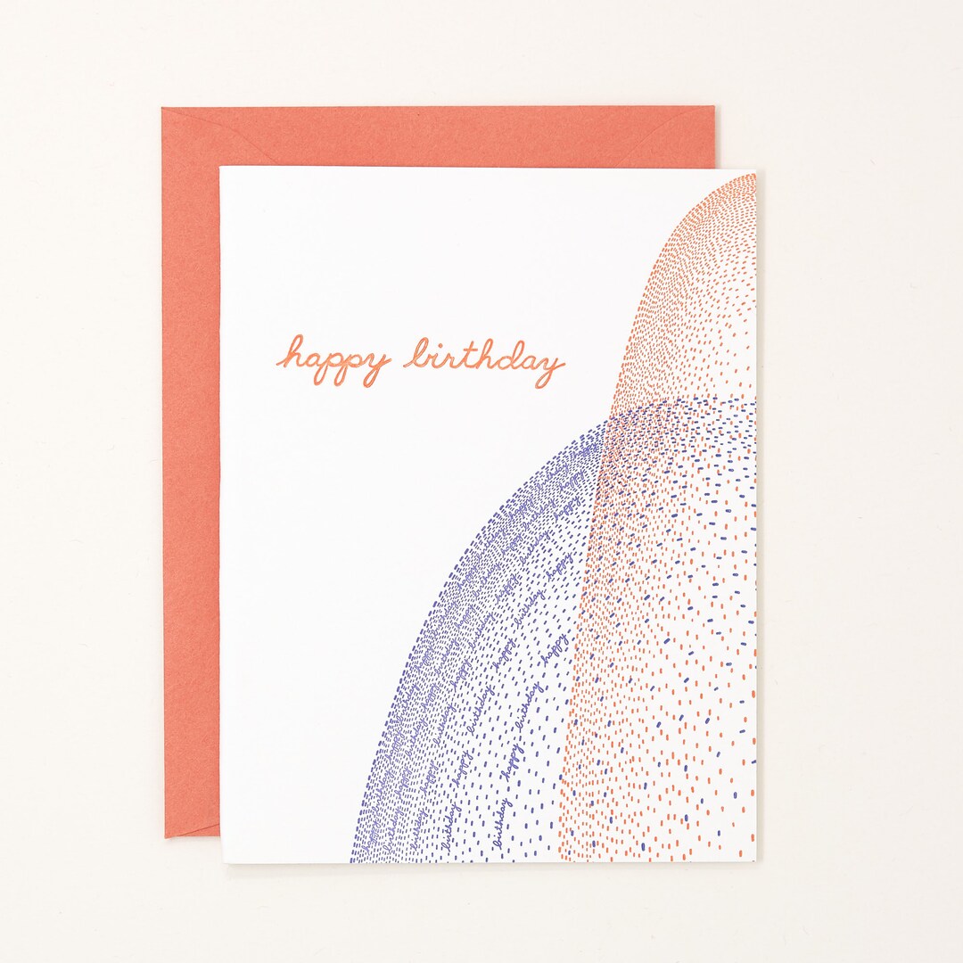 Modern Birthday Letterpress Card - Birthday Gift - Mindfulness Gift ...
