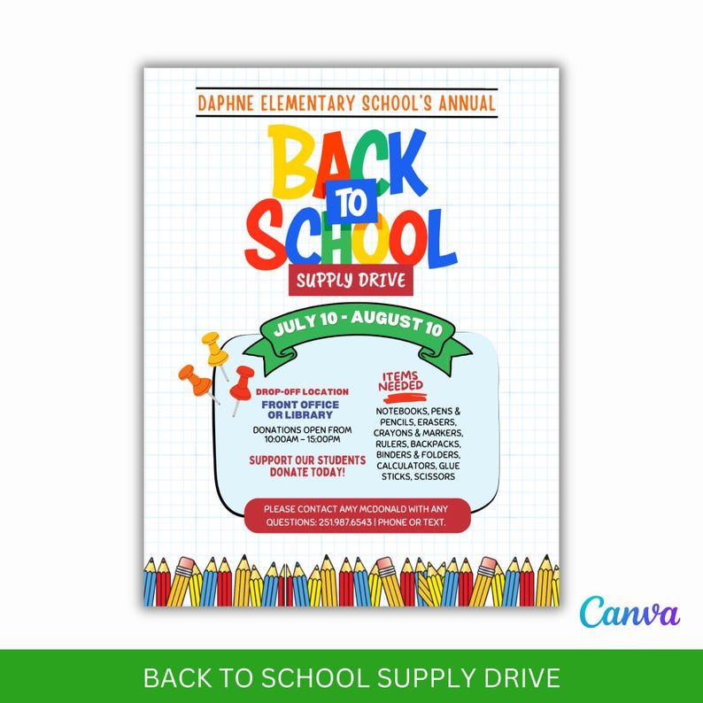 Back to School Supplies Drive, Book Drive, Clothes Drive | Fundraiser ...