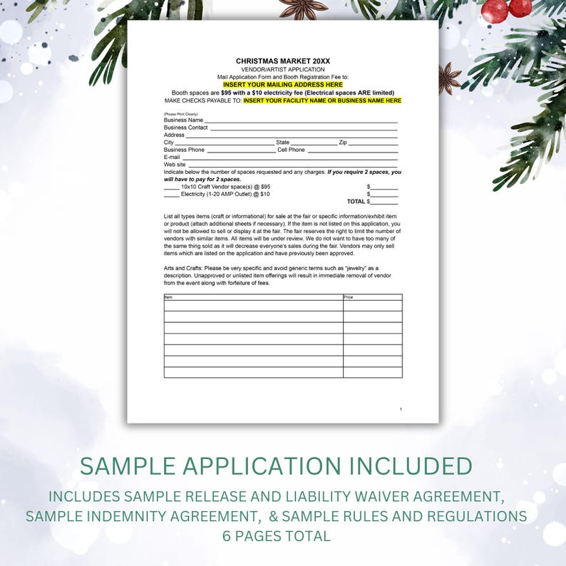 Editable Christmas Market Flyer Bundle (digital Download) - Etsy