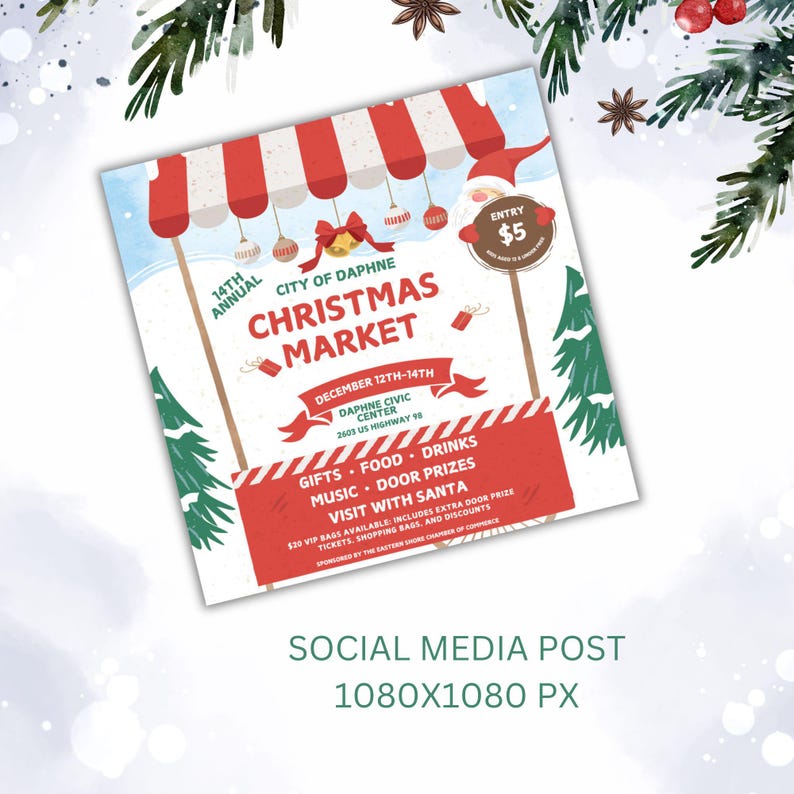 Editable Christmas Market Flyer Bundle (digital Download) - Etsy