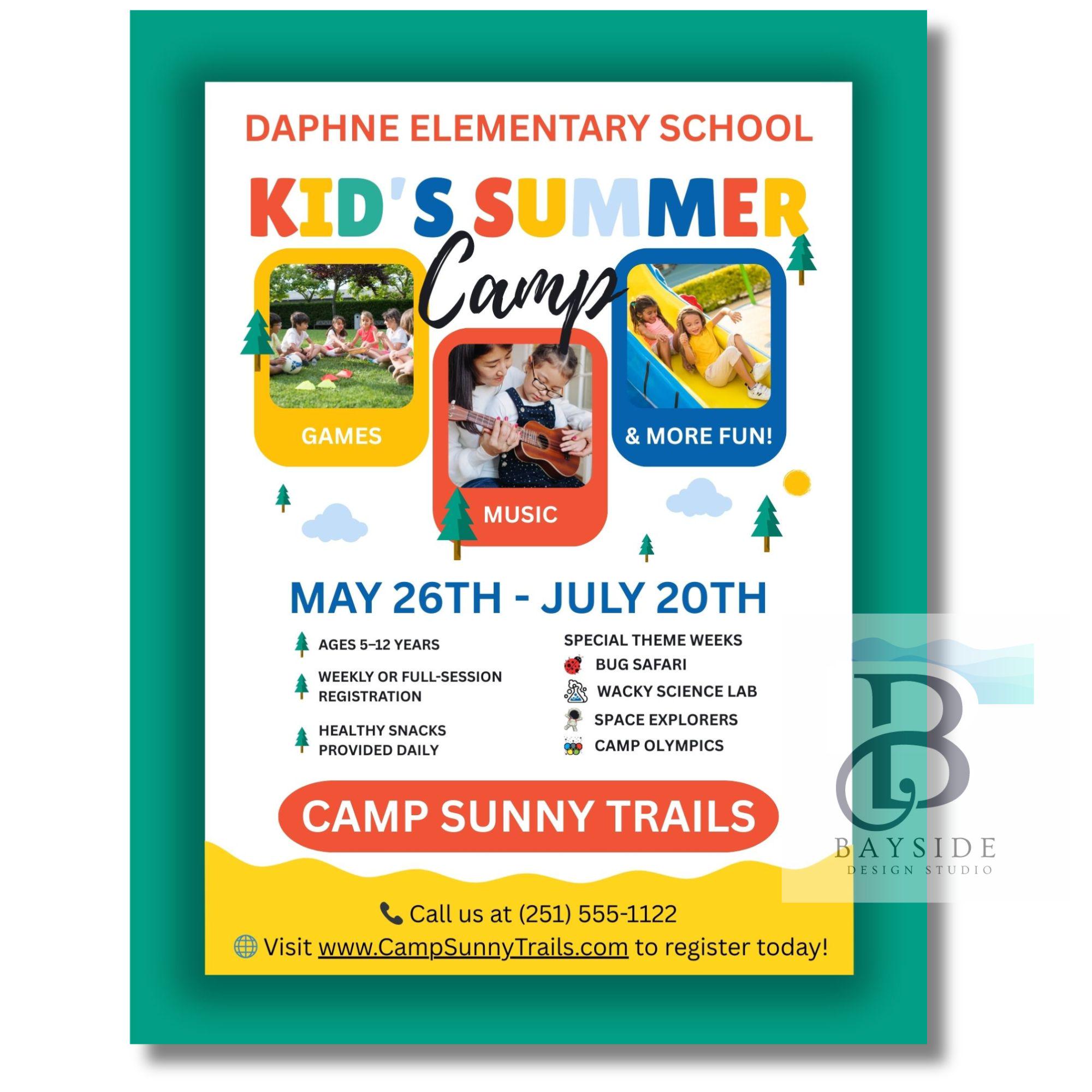 Editable Summer Camp Flyer Bundle: Bold Designs, Social Media (digital ...