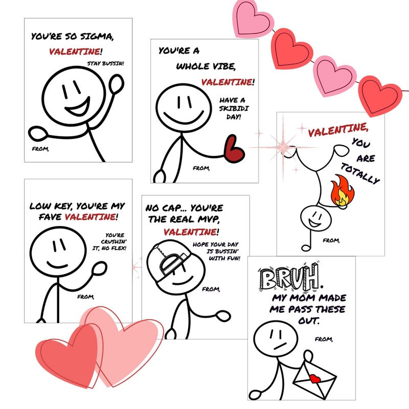 Stick Figure Valentine - Etsy