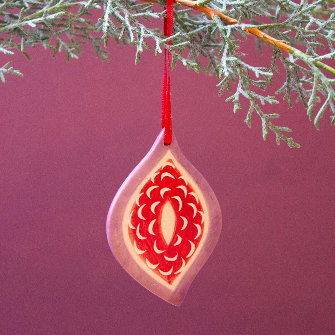 Kenyan Soapstone Christmas Tree Decoration 'festive Fruit - Fig' - Etsy
