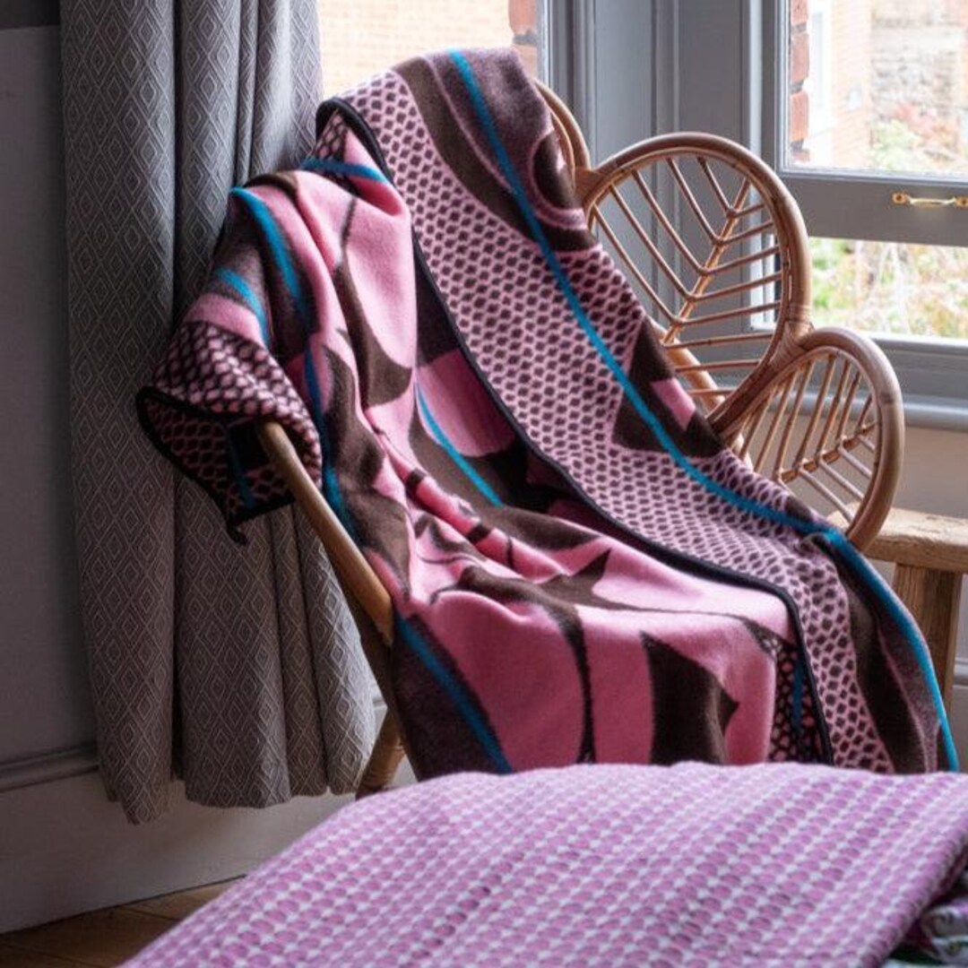 Large Khotso Traditional Basotho Blanket 'pink & Brown Cards' - Etsy