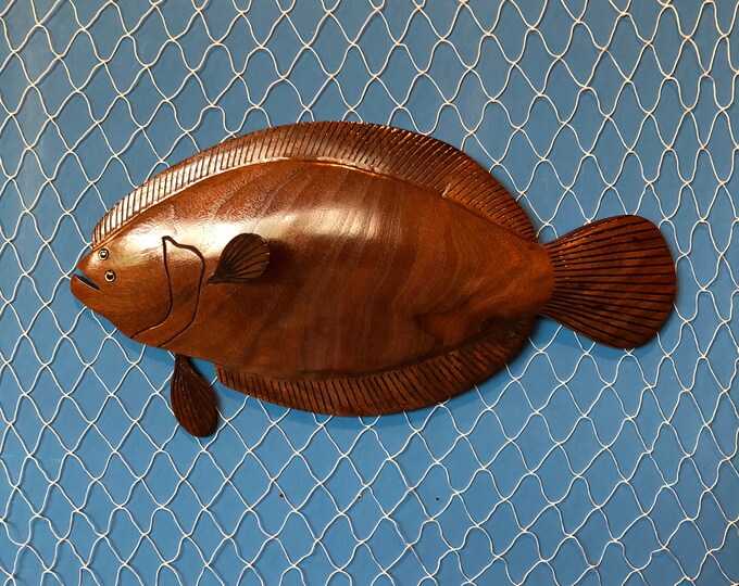Flounder Wood Carving - Etsy