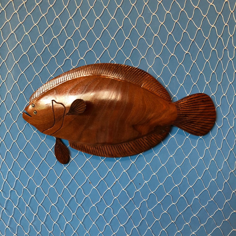 Flounder Wood Carving - Etsy