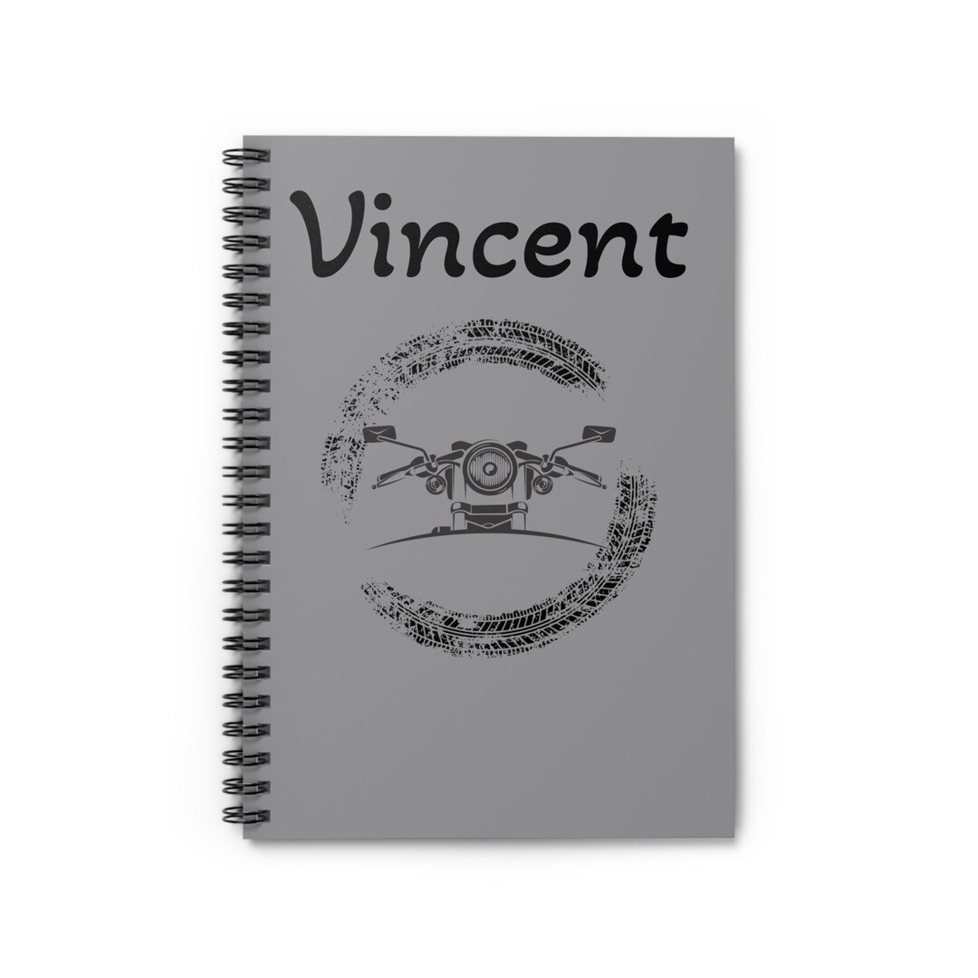 Personalized Motorcycle Journal: Tire Marks Spiral Notebook - Etsy