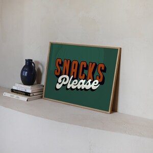Snacks Print, Snacks Poster, Retro Poster, Trendy Poster, Kitchen Art ...