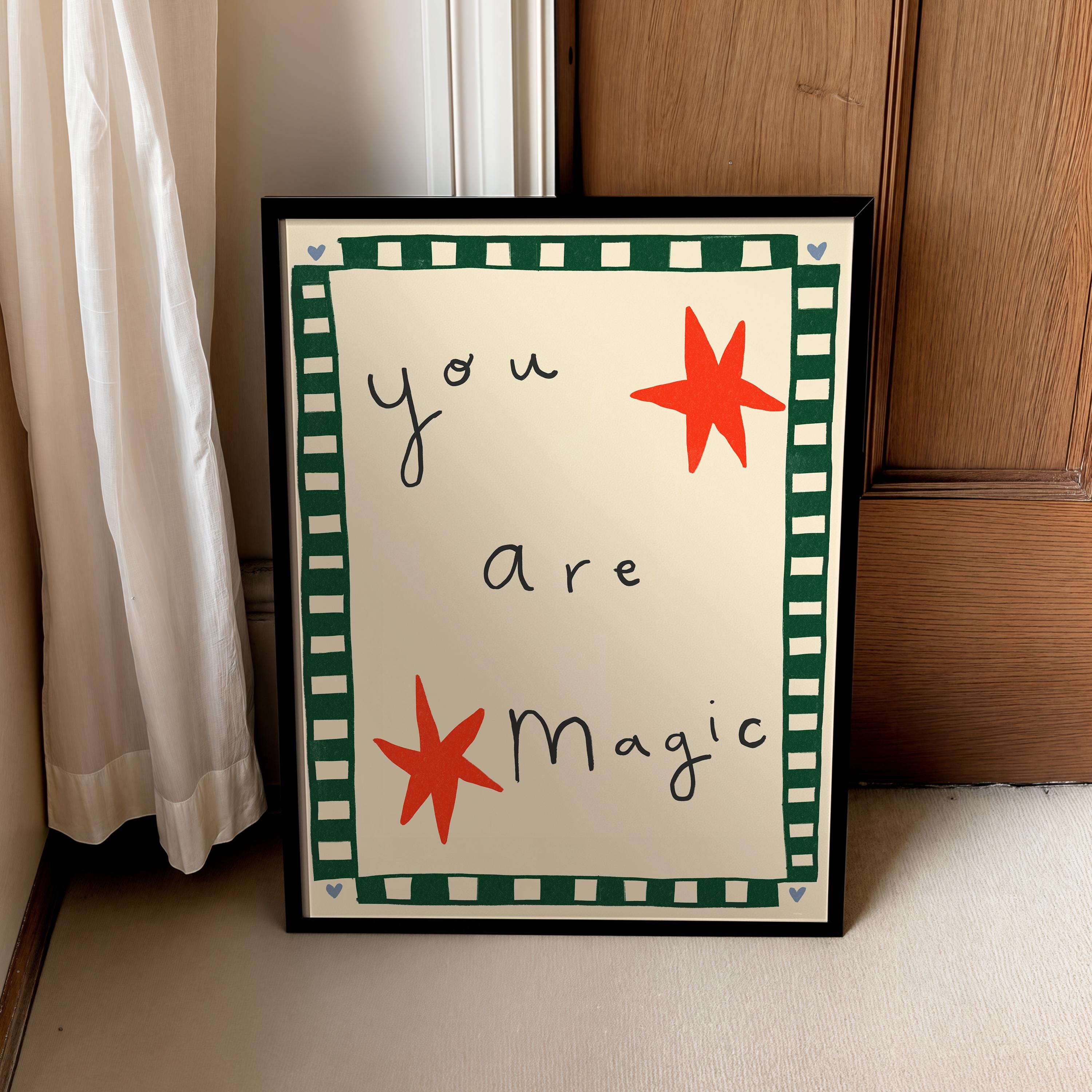 You Are Magic Print, Kids Wall Art, Positive Affirmation Poster ...