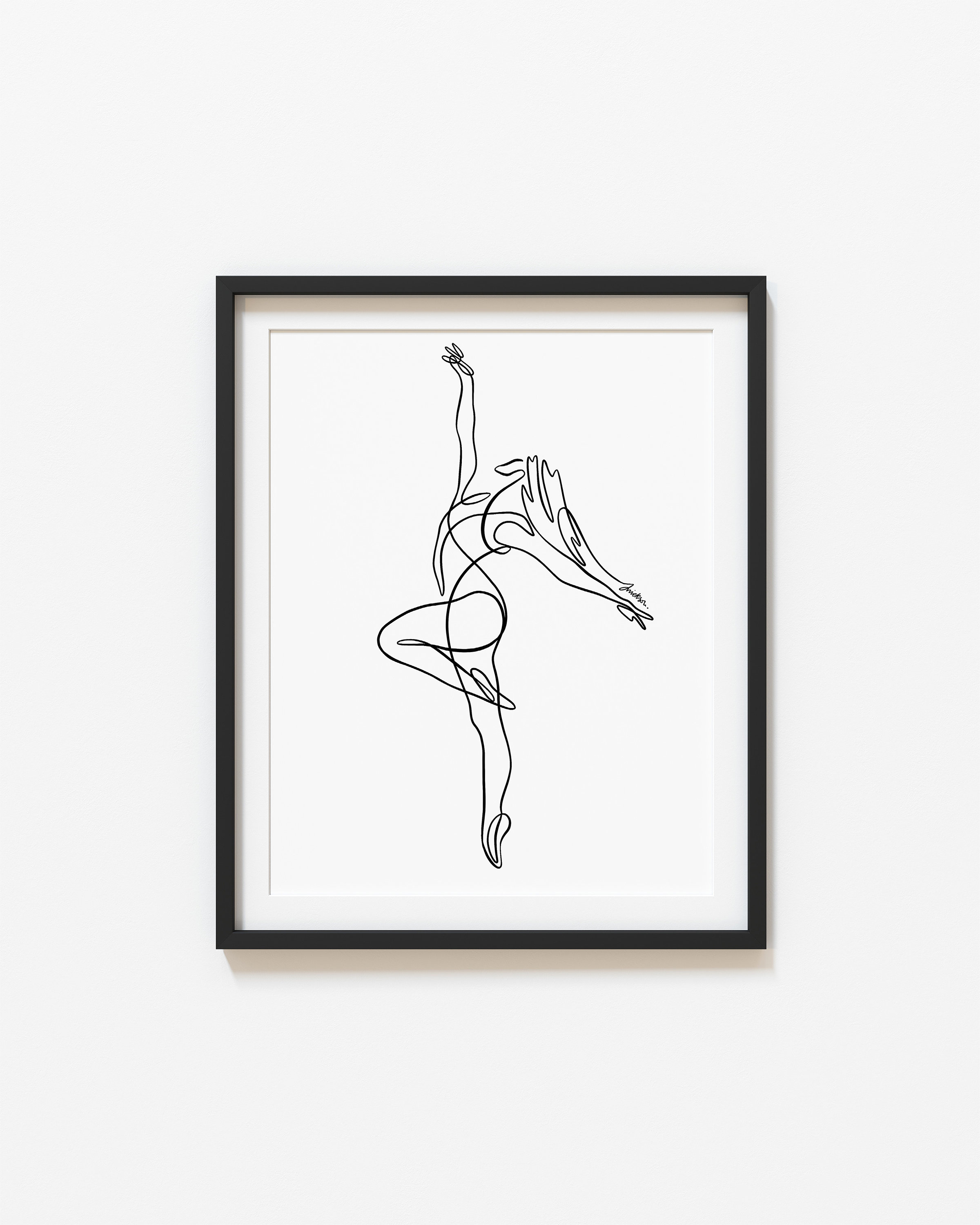 Dancer Line Art Print Line Drawing Line Art Minimal Prints - Etsy