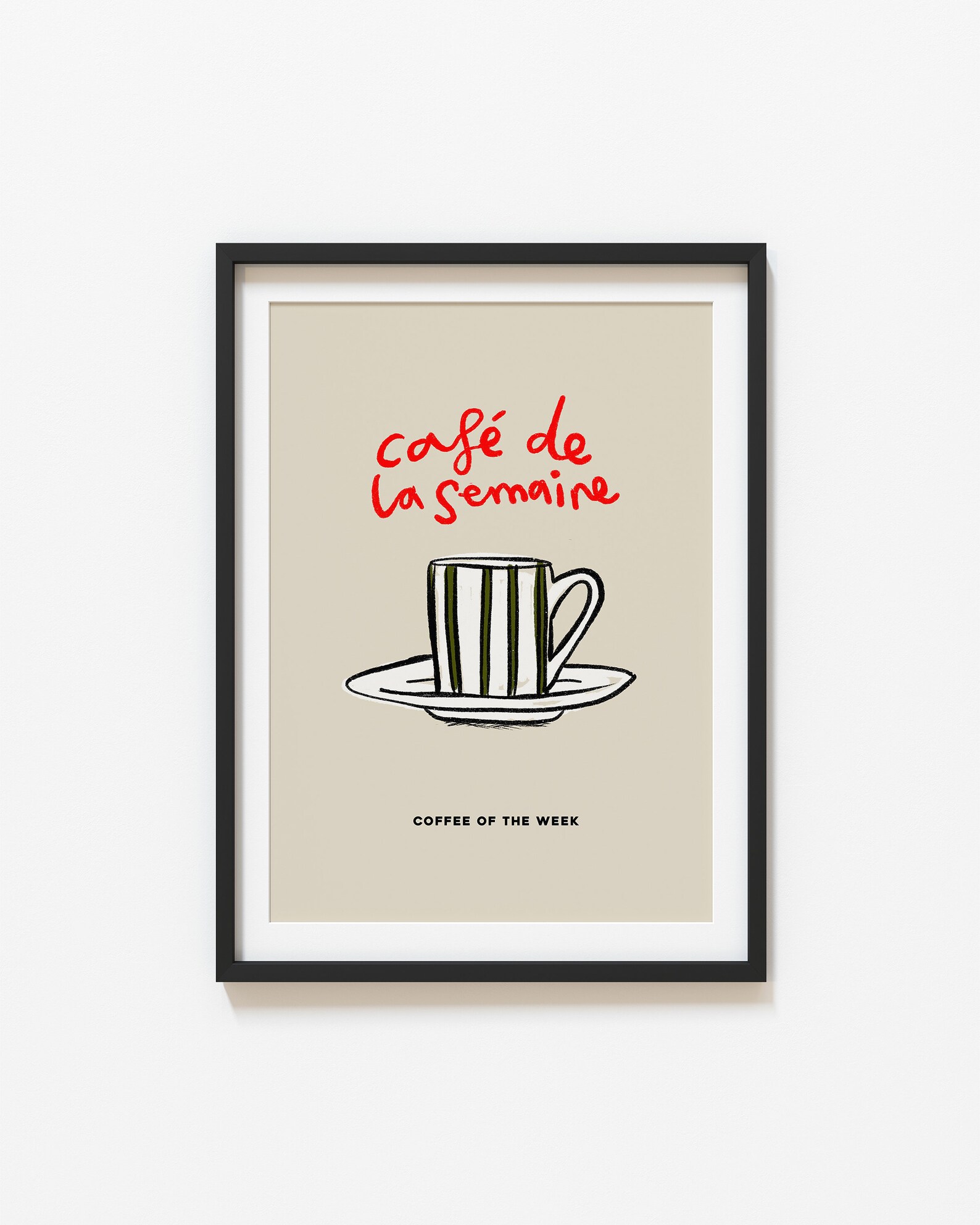Coffee of the Week Print, Coffee Print, French Coffee Poster, Kitchen ...
