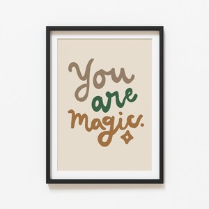 You Are Magic Print, Nursery Print, Nursery Poster, Nursery Wall, Boho ...