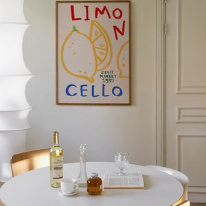 Limoncello Print, Print Wall Art, Summer Wall Art, Kitchen Prints, Wall ...
