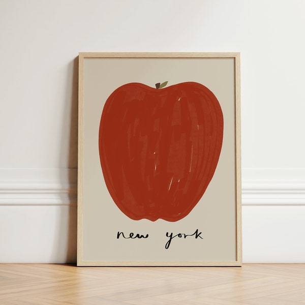 Apple Print - Etsy