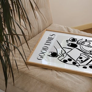 Good Times Print, Ink Bleed, Cheers Print, Good Food Good Friends ...