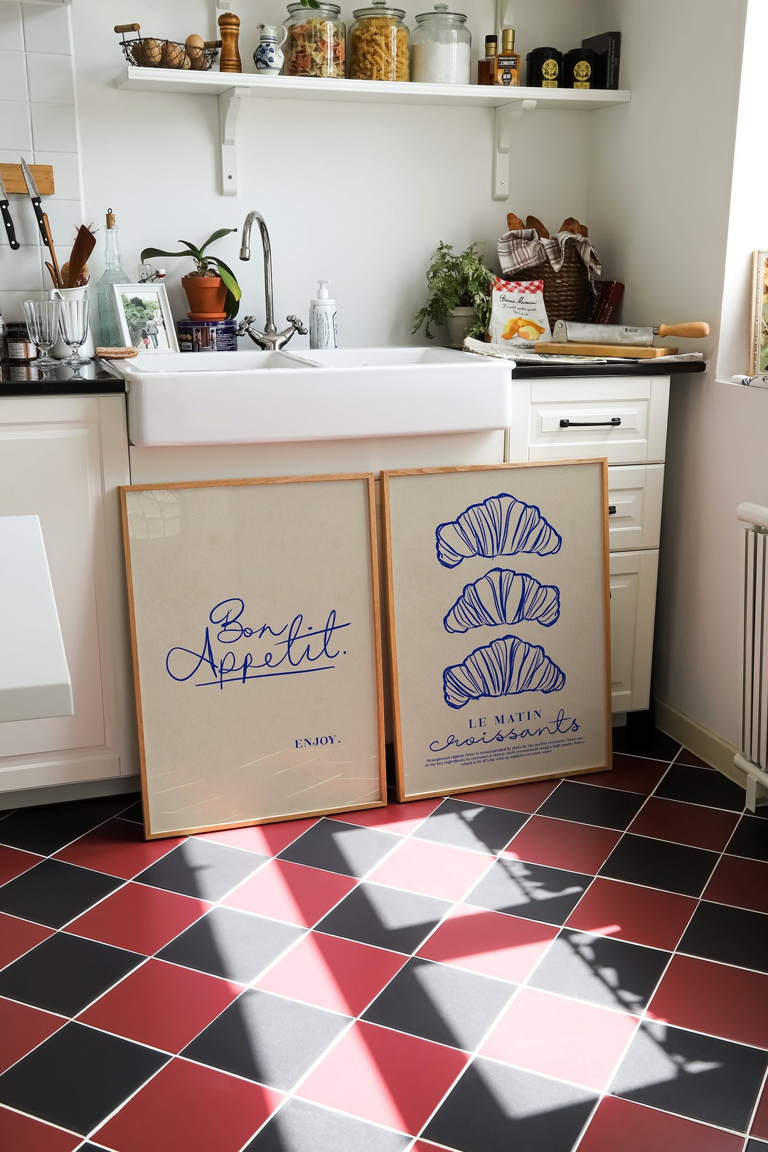Set of 2 Bon Appetit Prints Retro Cooking Prints Retro Wall - Etsy