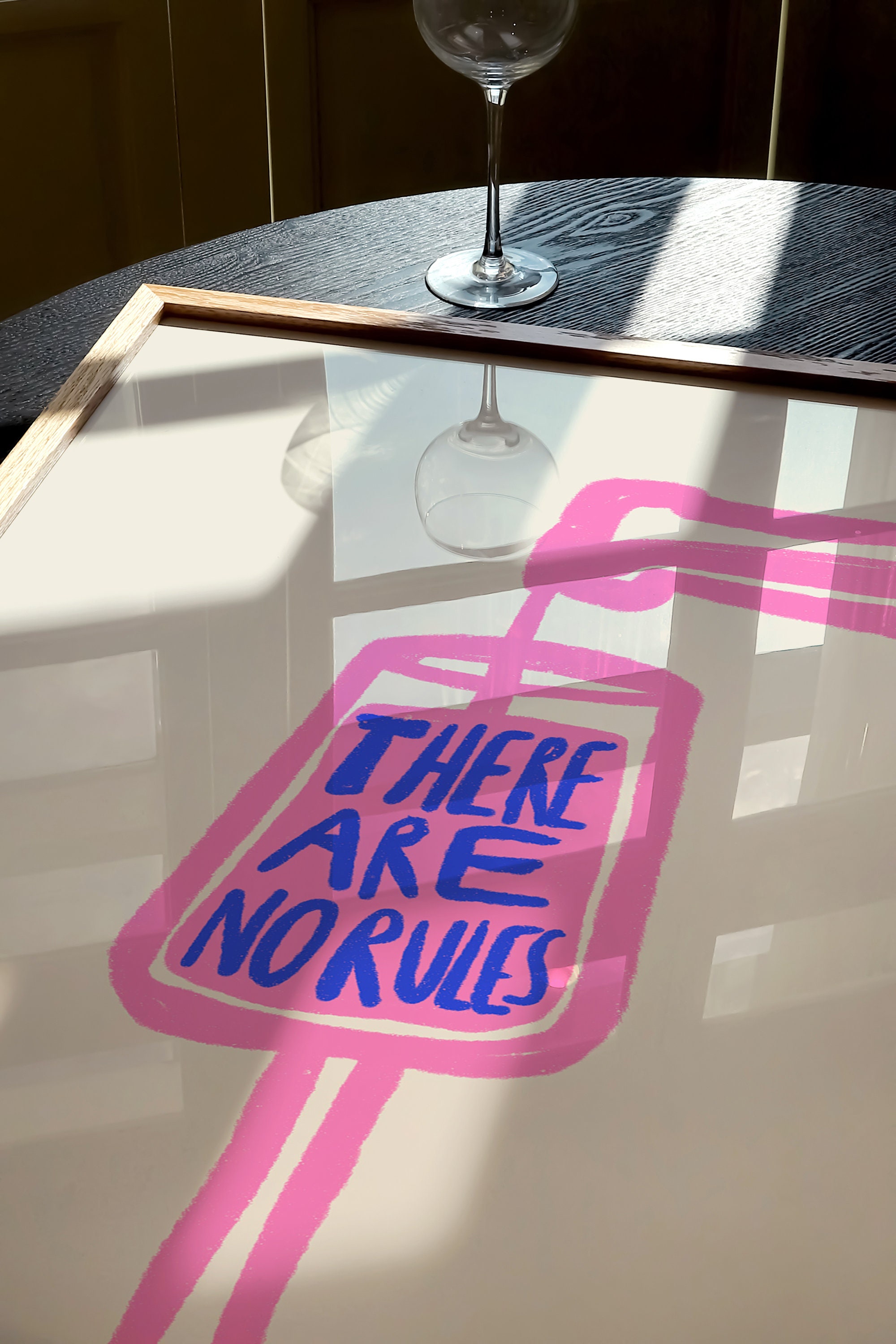 There Are No Rules Print, Wine Print, Retro Wall Art, Kitchen Wall ...