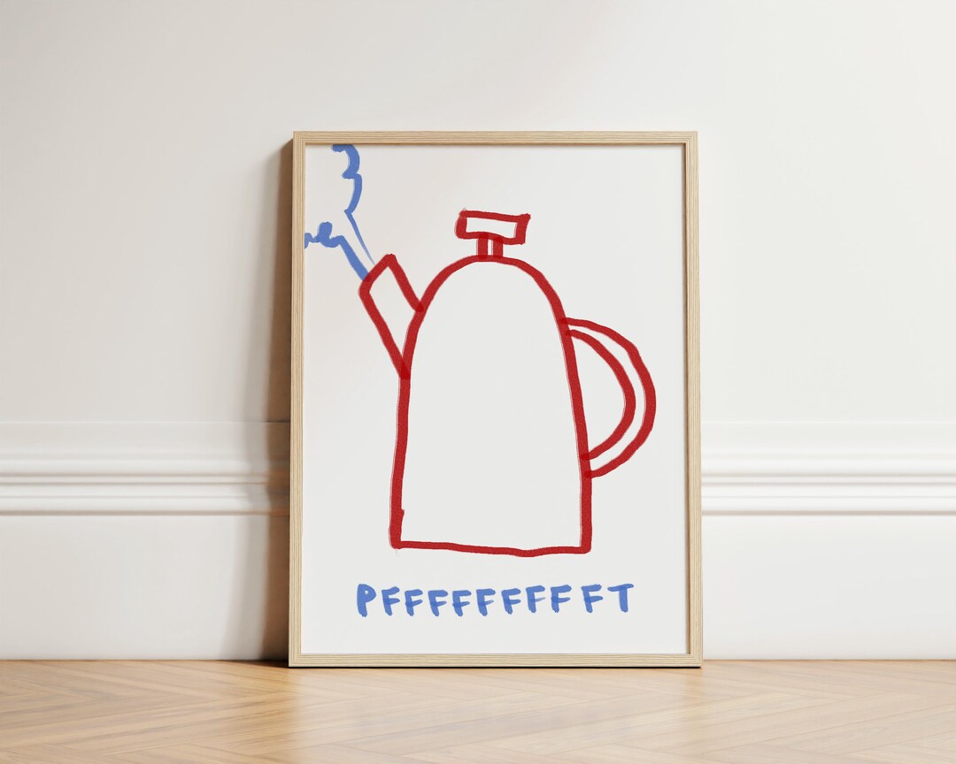 Kettle Print, Tea Print, Coffee Wall Art, Coffee Poster, Kitchen Print ...