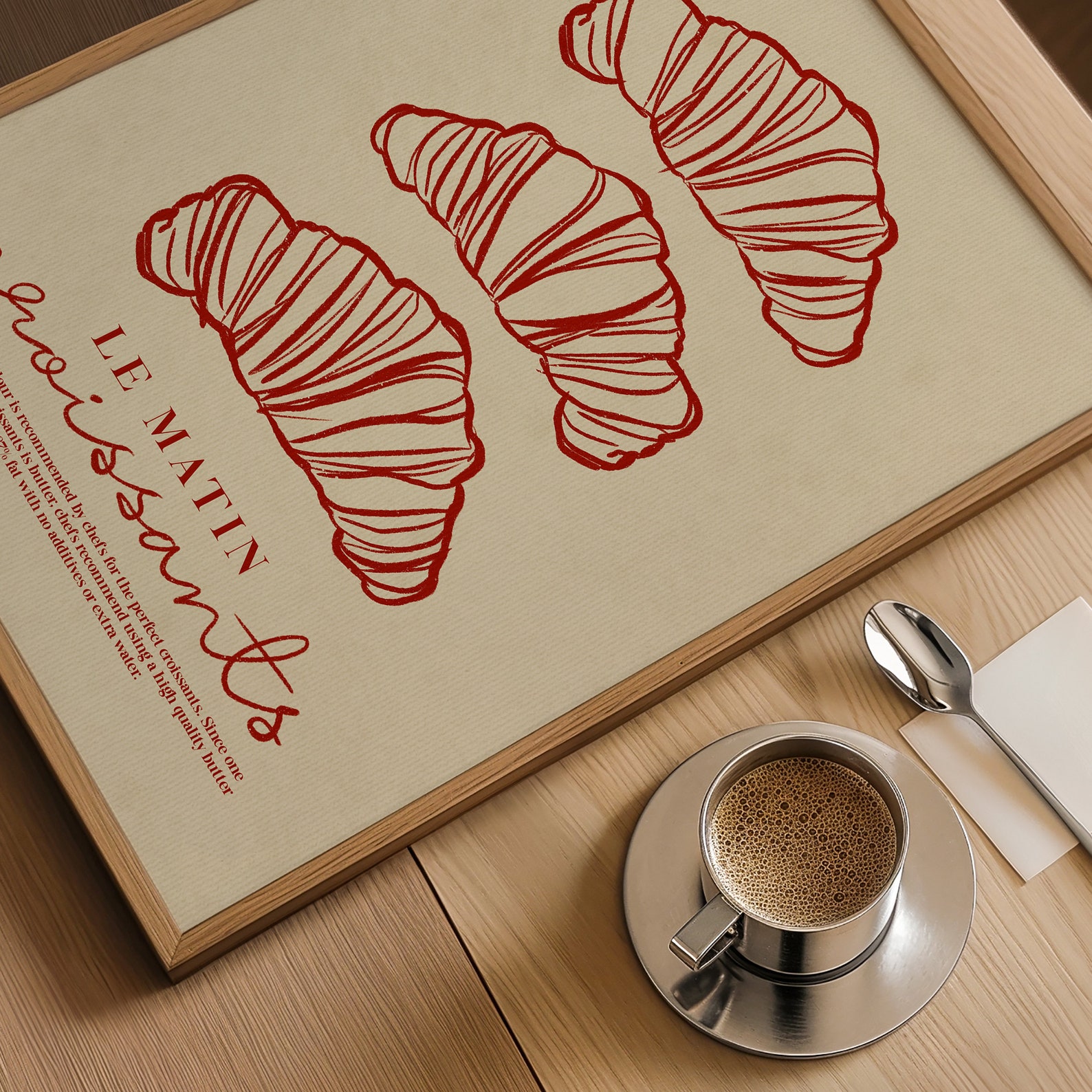 Croissants Print, Breakfast Print, Kitchen Wall Art, Kitchen Decor ...