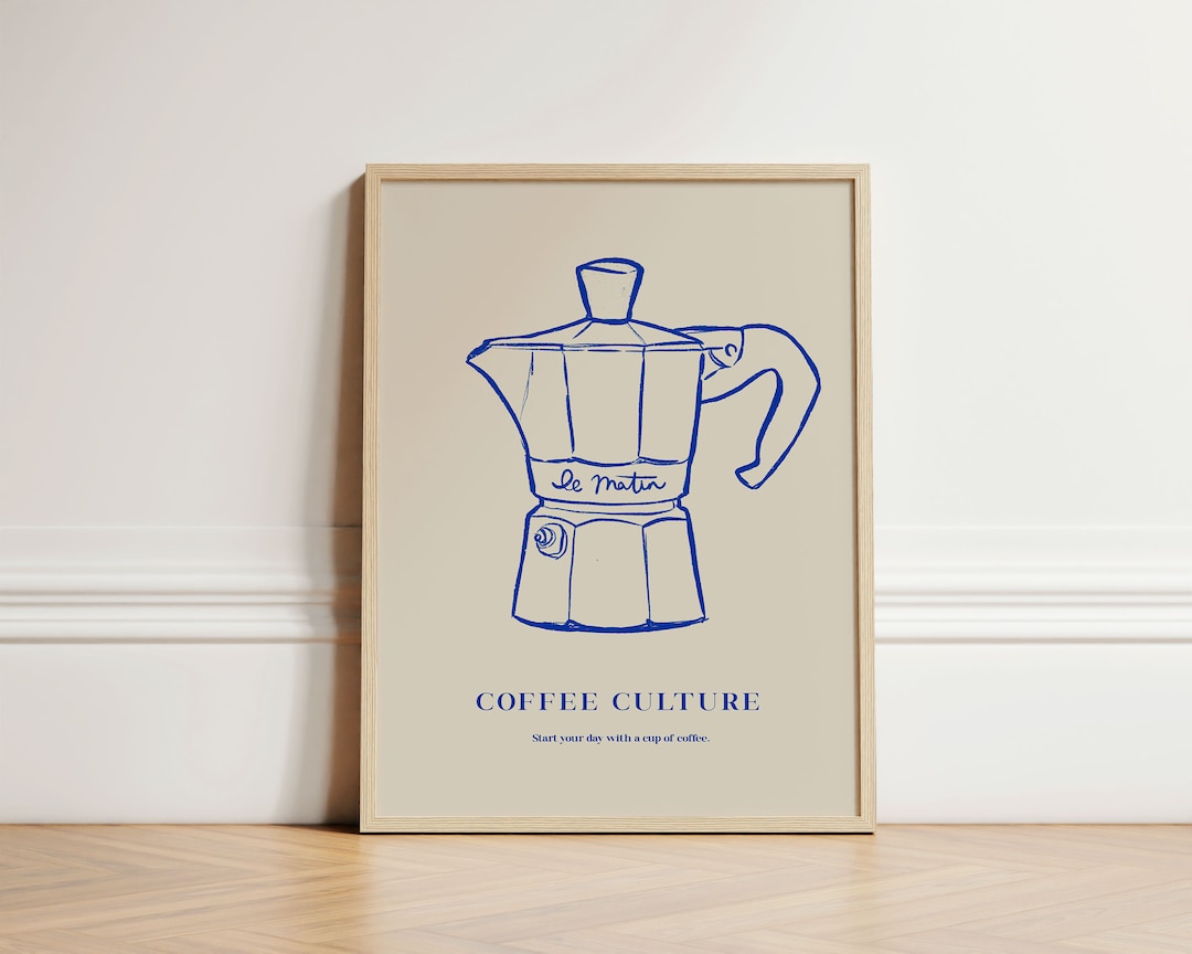 Coffee Maker Print, Coffee Poster, Kitchen Wall Art, Kitchen Decor ...