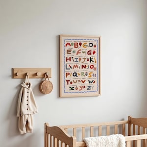 Alphabet Print, First Alphabet Nursery Print, Illustration Wall Art ...
