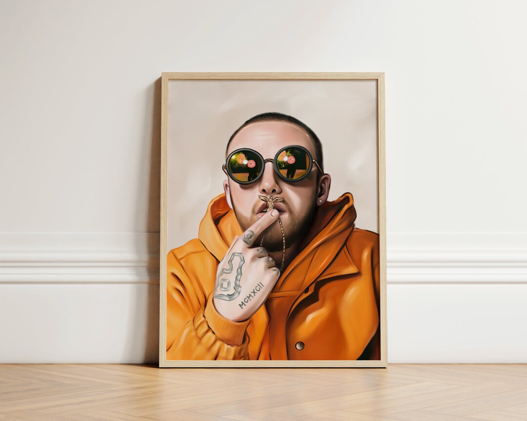 Mac Miller Art Print, Mac Miller Print, Mac Miller, Mac Miller Fan ...