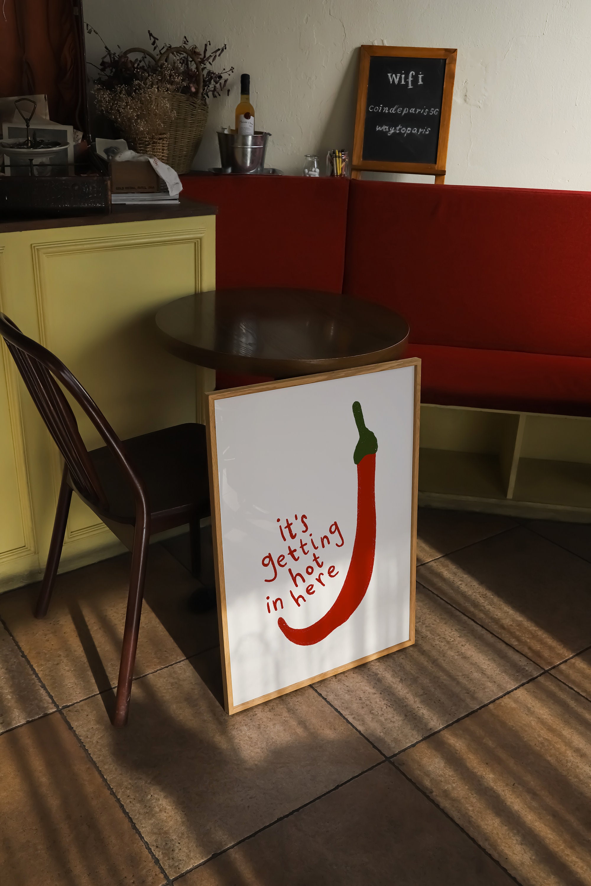Chili Pepper Print, Chilies Poster, It's Getting Hot in Here, Kitchen ...