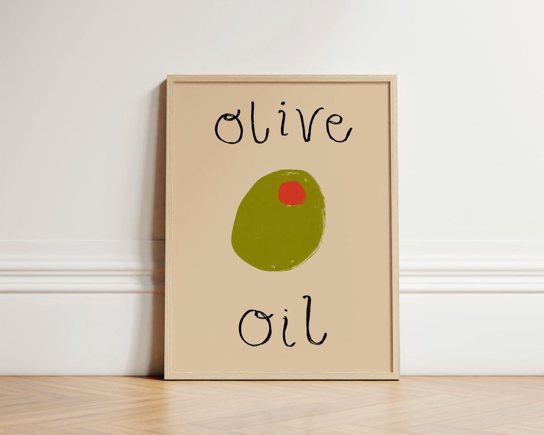 Olive Oil Print, Kitchen Poster, Kitchen Wall Art, Kitchen Decor ...