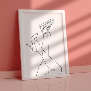 Heels and Sneakers Line Art Print Sneakers Line Art Line - Etsy UK