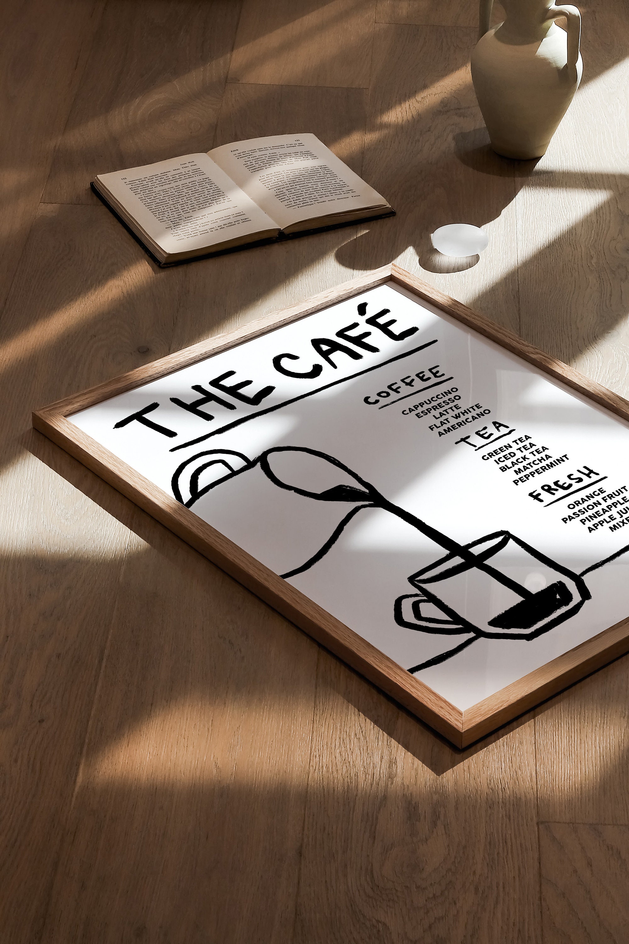 The Cafe Print, Cafe Menu Poster, Kitchen Wall Art, Kitchen Decor ...
