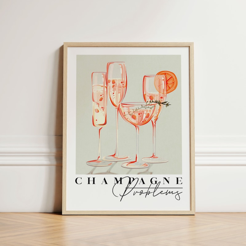 Champagne Poster - Etsy