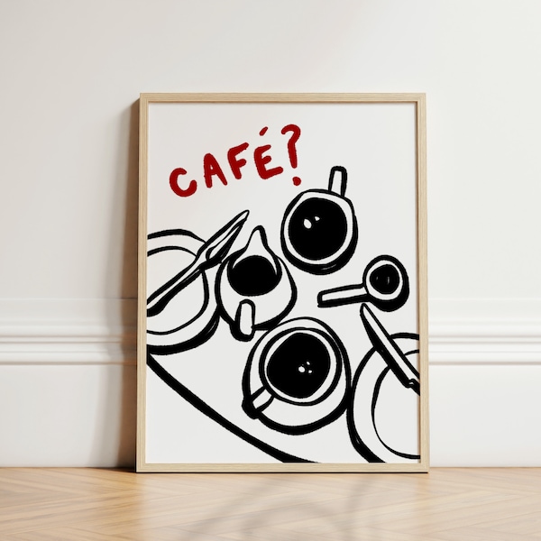 Cafe Poster - Etsy
