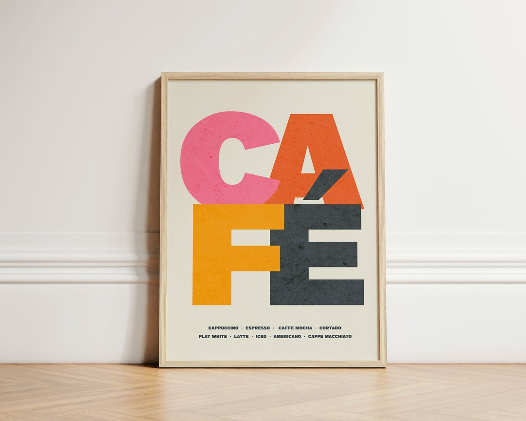 Cafe Print, Coffee Print, Kitchen Decor, Cafe Wall Art, Kitchen Print ...