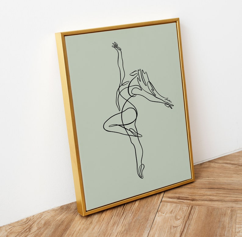 Dancer Line Art Print Line Drawing Line Art Minimal Prints - Etsy