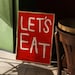 Let's Eat Print, Kitchen Wall Art, Abstract Print, Bon Appetit Print ...