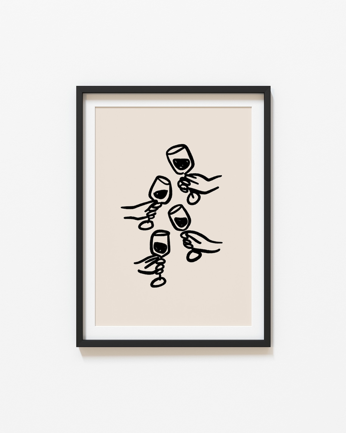 Cheers Print, Ink Bleed, Wine Poster, Wine Glasses, Vintage Poster ...
