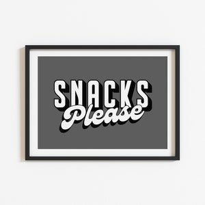 Snacks Print, Snacks Poster, Retro Poster, Trendy Poster, Kitchen Art ...