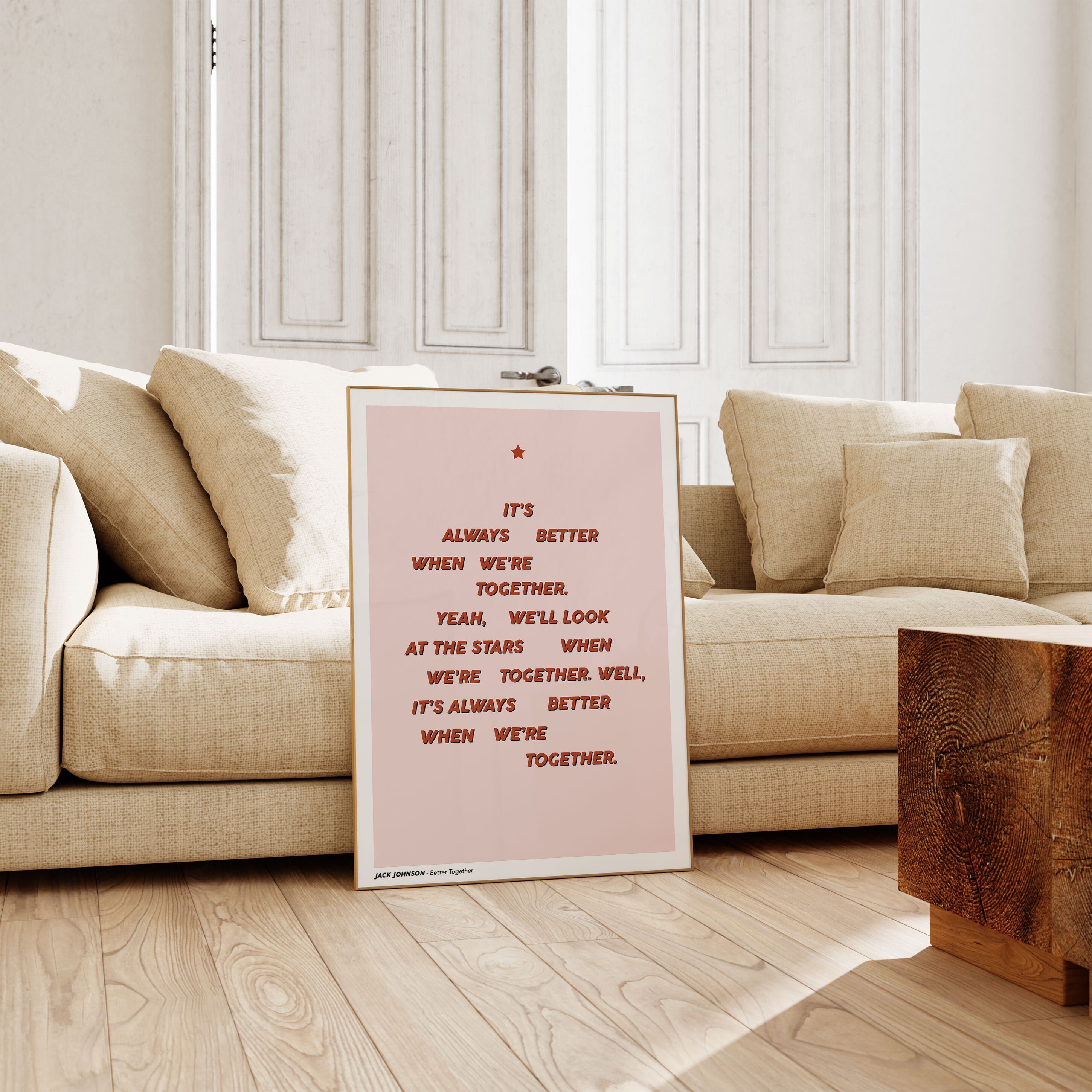 Jack Johnson Lyrics Print Better When We're Together - Etsy
