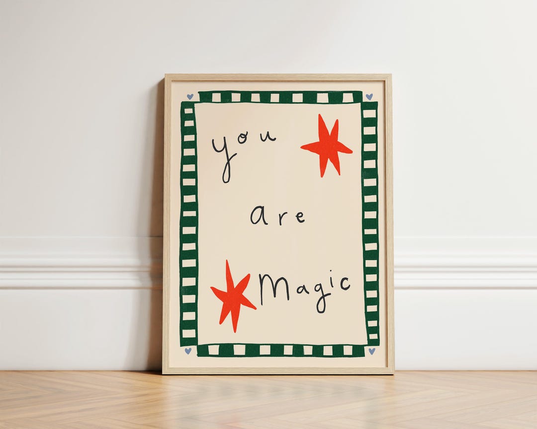 You Are Magic Print, Nursery Print, Bedroom Art, Illustration Wall Art ...