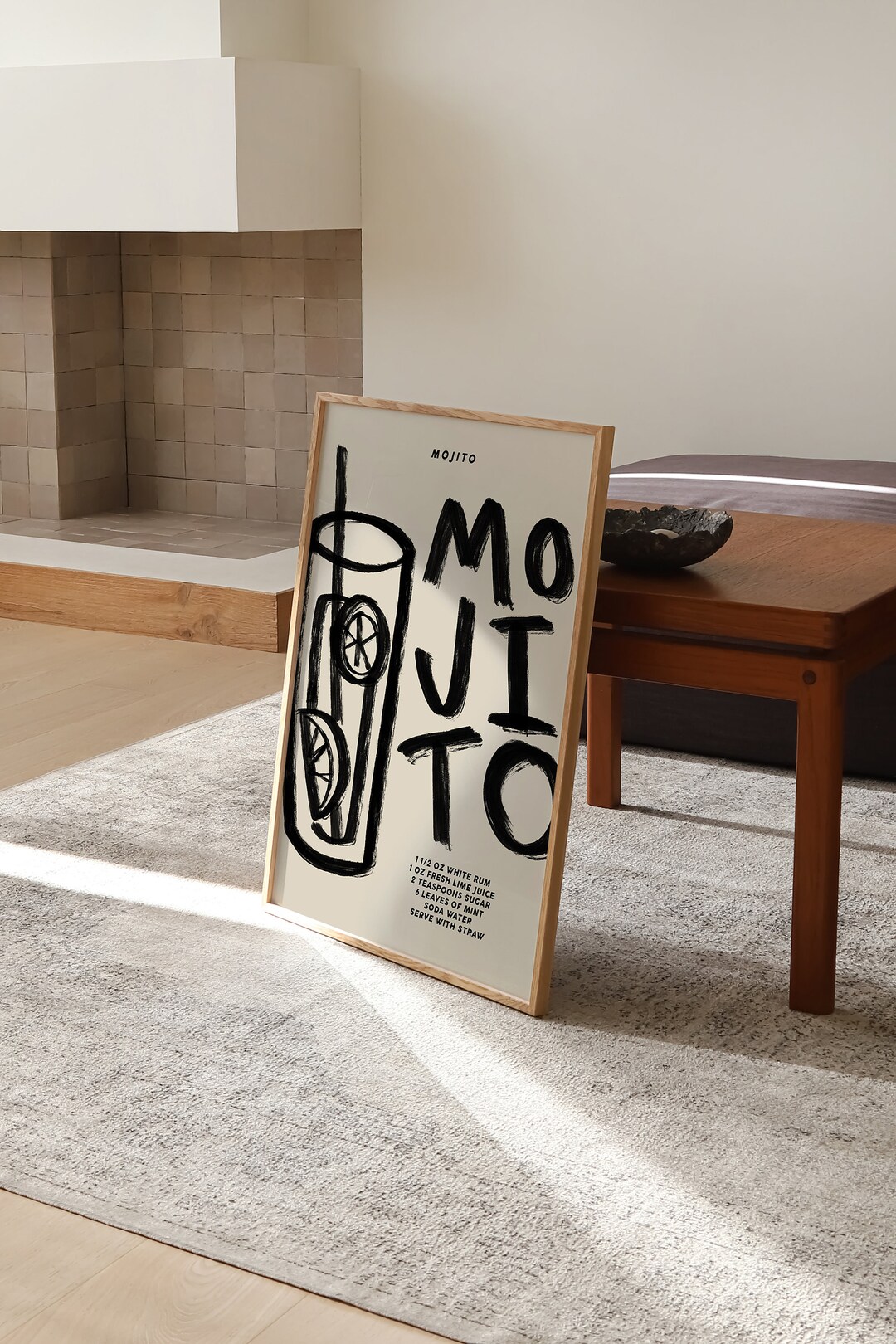 Mojito Print Classic Cocktail Print Retro Wall Art Kitchen - Etsy UK