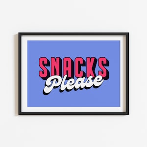 Snacks Print, Snacks Poster, Retro Poster, Trendy Poster, Kitchen Art ...