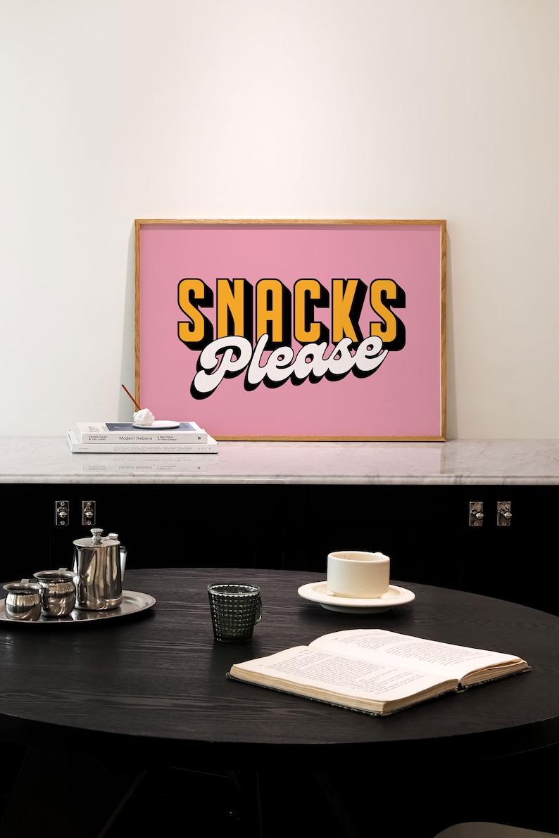 Snacks Print, Snacks Poster, Retro Poster, Trendy Poster, Kitchen Art ...