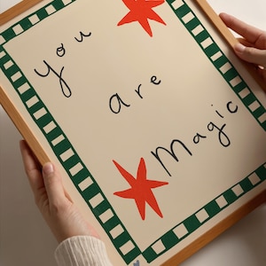 You Are Magic Print, Nursery Print, Bedroom Art, Illustration Wall Art ...