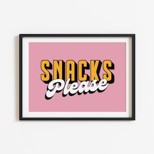Snacks Print, Snacks Poster, Retro Poster, Trendy Poster, Kitchen Art ...