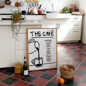 The Cafe Print, Cafe Menu Poster, Kitchen Wall Art, Kitchen Decor ...