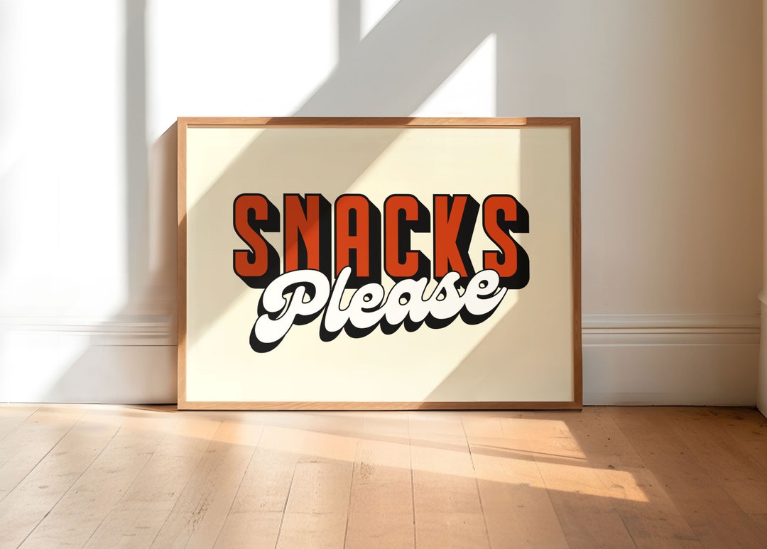 Snacks Print, Snacks Poster, Retro Poster, Trendy Poster, Kitchen Art ...