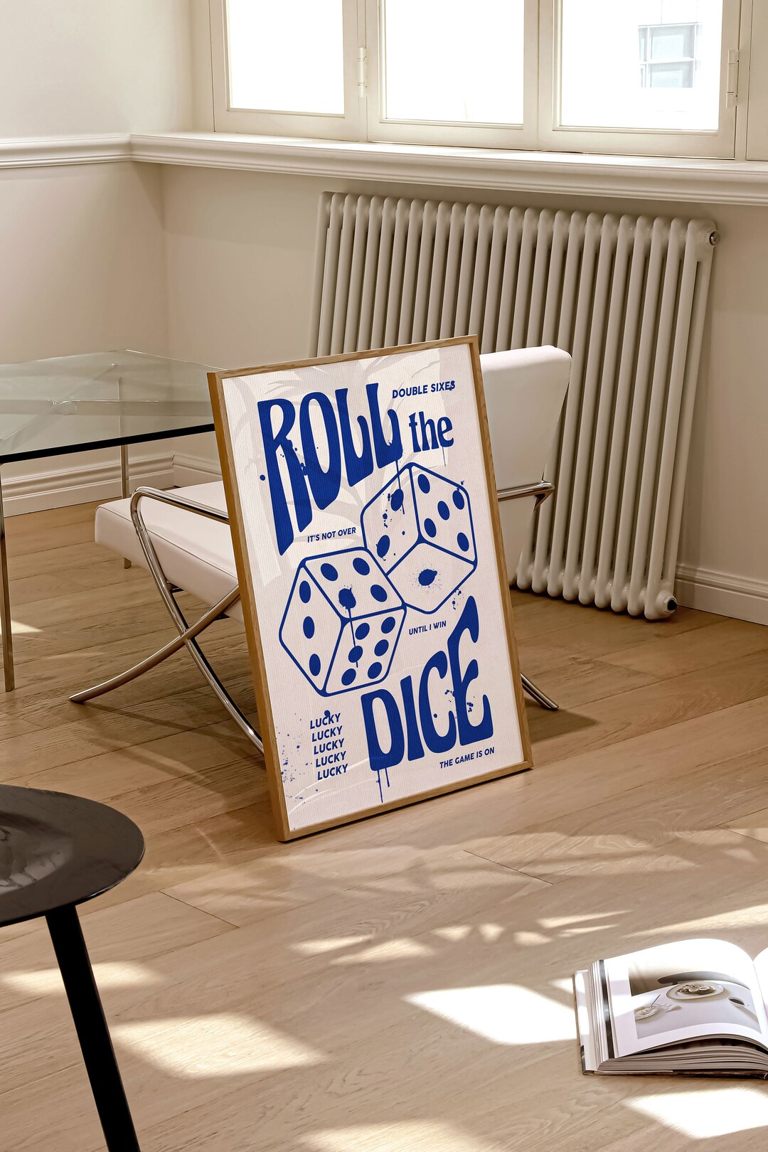Roll the Dice Print, Retro Dice Print, Quirky Poster, Lucky Dice Print ...